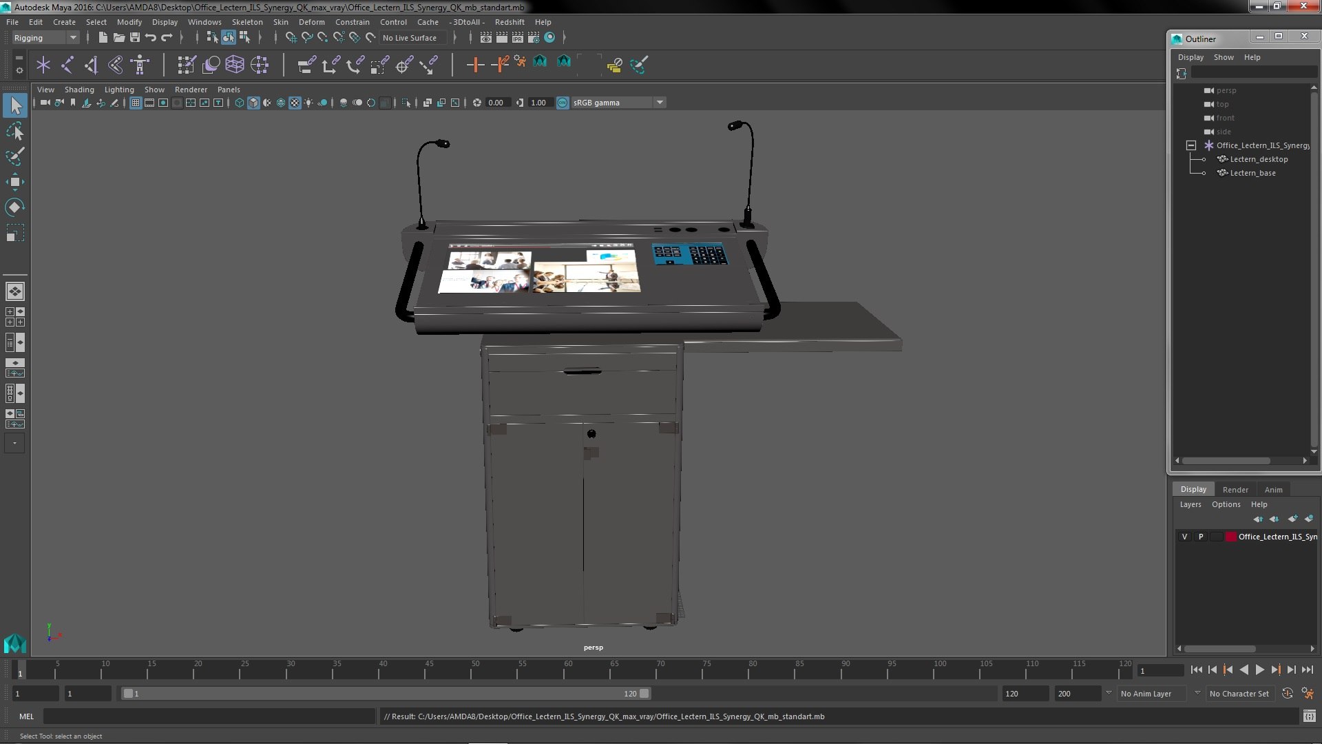 3D Office Lectern ILS Synergy QK - TurboSquid 2062006