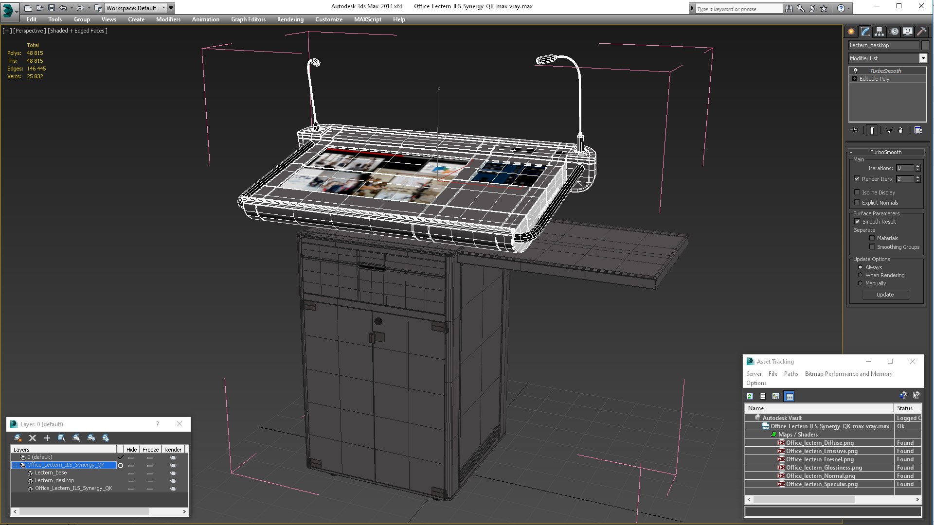 3D Office Lectern ILS Synergy QK - TurboSquid 2062006