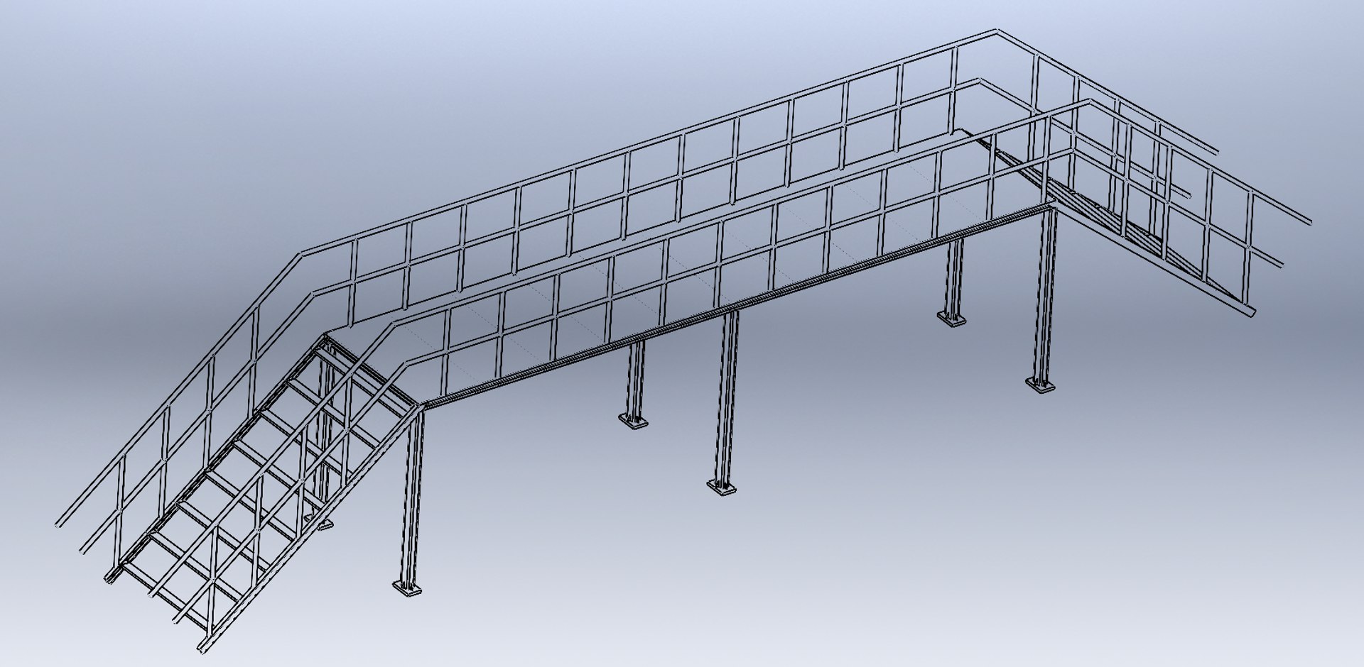 3D Steel Walkway Structures - TurboSquid 1643442
