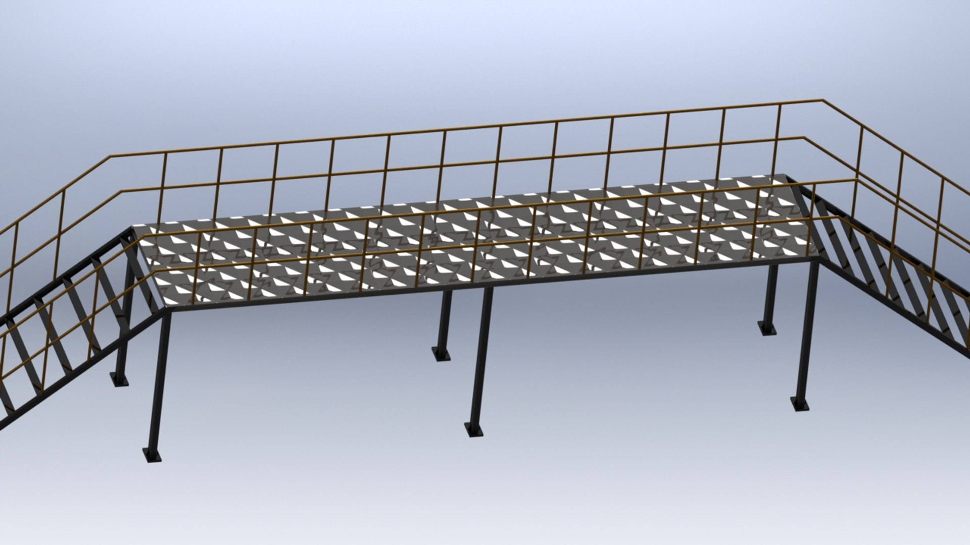 3D Steel Walkway Structures - TurboSquid 1643442