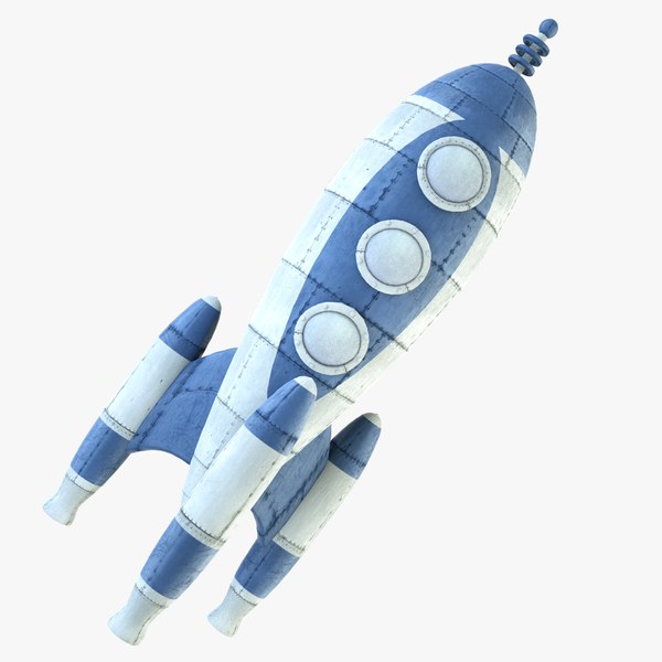 rocket retro 3d obj