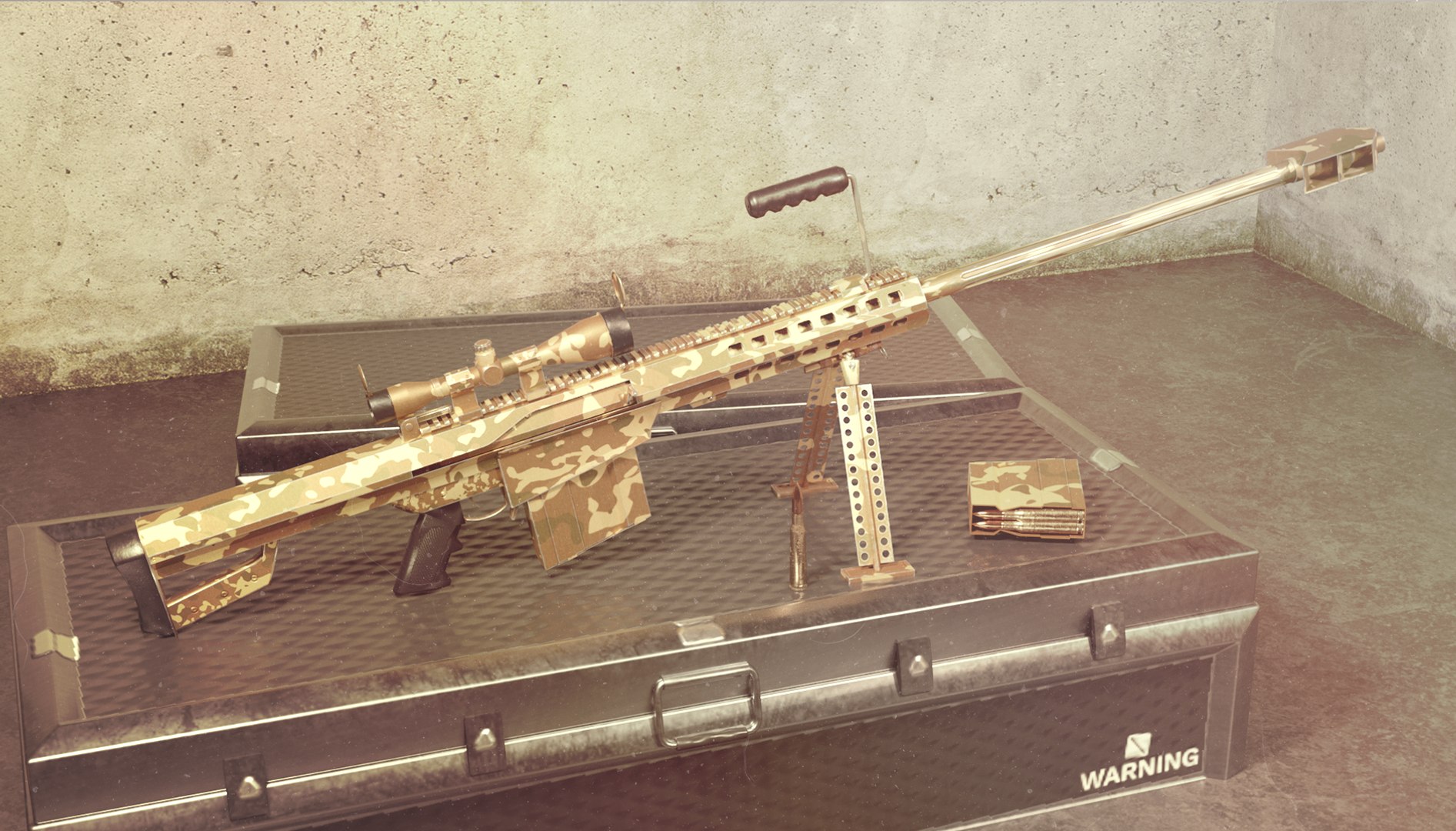 M82 Barrett Game Ready 5 Textures Low-poly 3D Model 3D Model ...