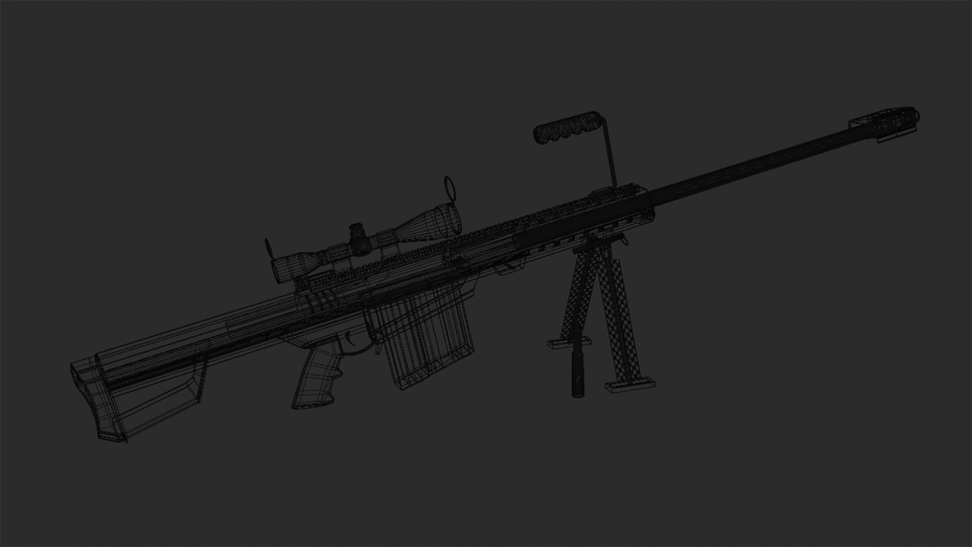 M82 Barrett Game Ready 5 Textures Low-poly 3D Model 3D Model ...