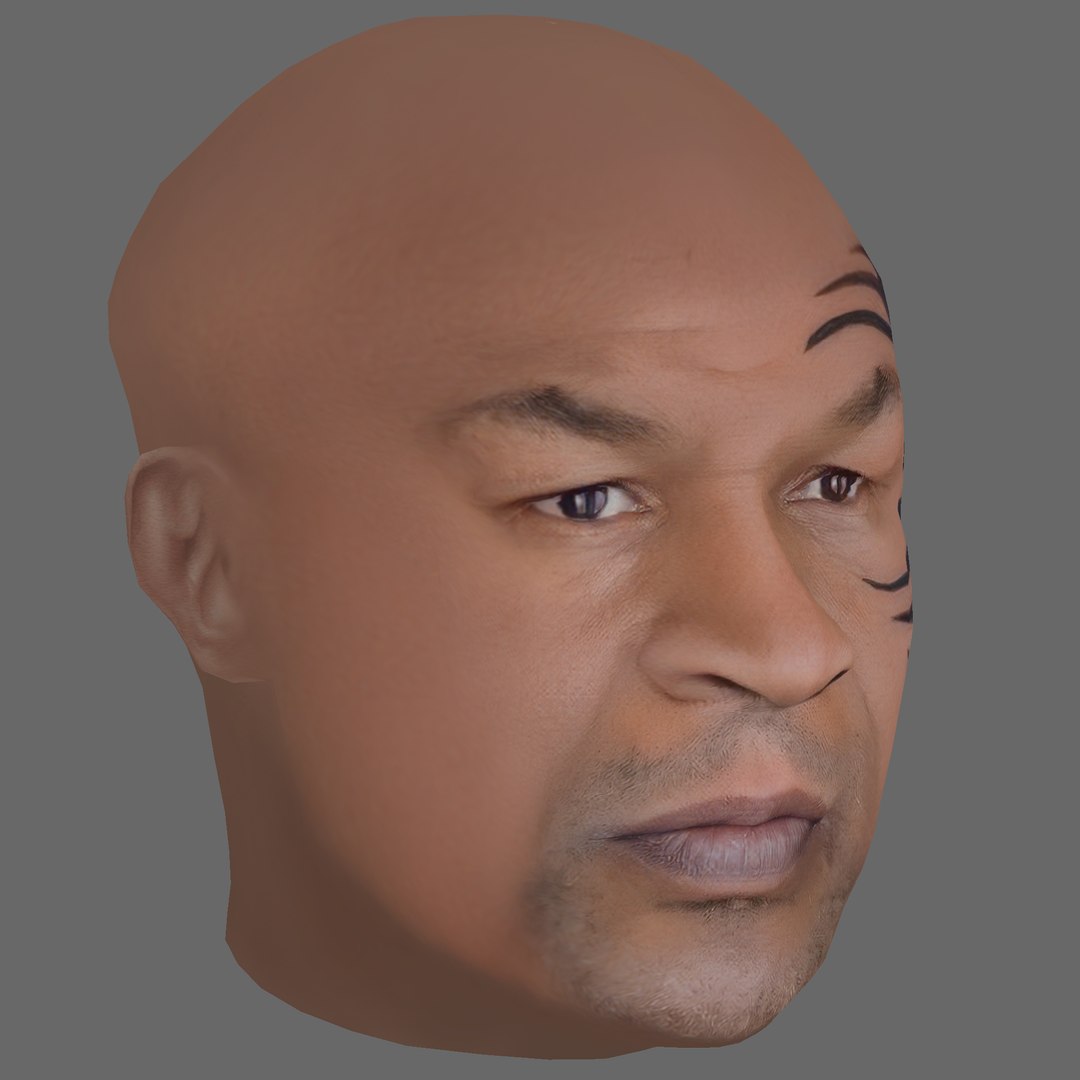 Mike Tyson Head - Low Poly Head For Game 3D Model - TurboSquid 2213330