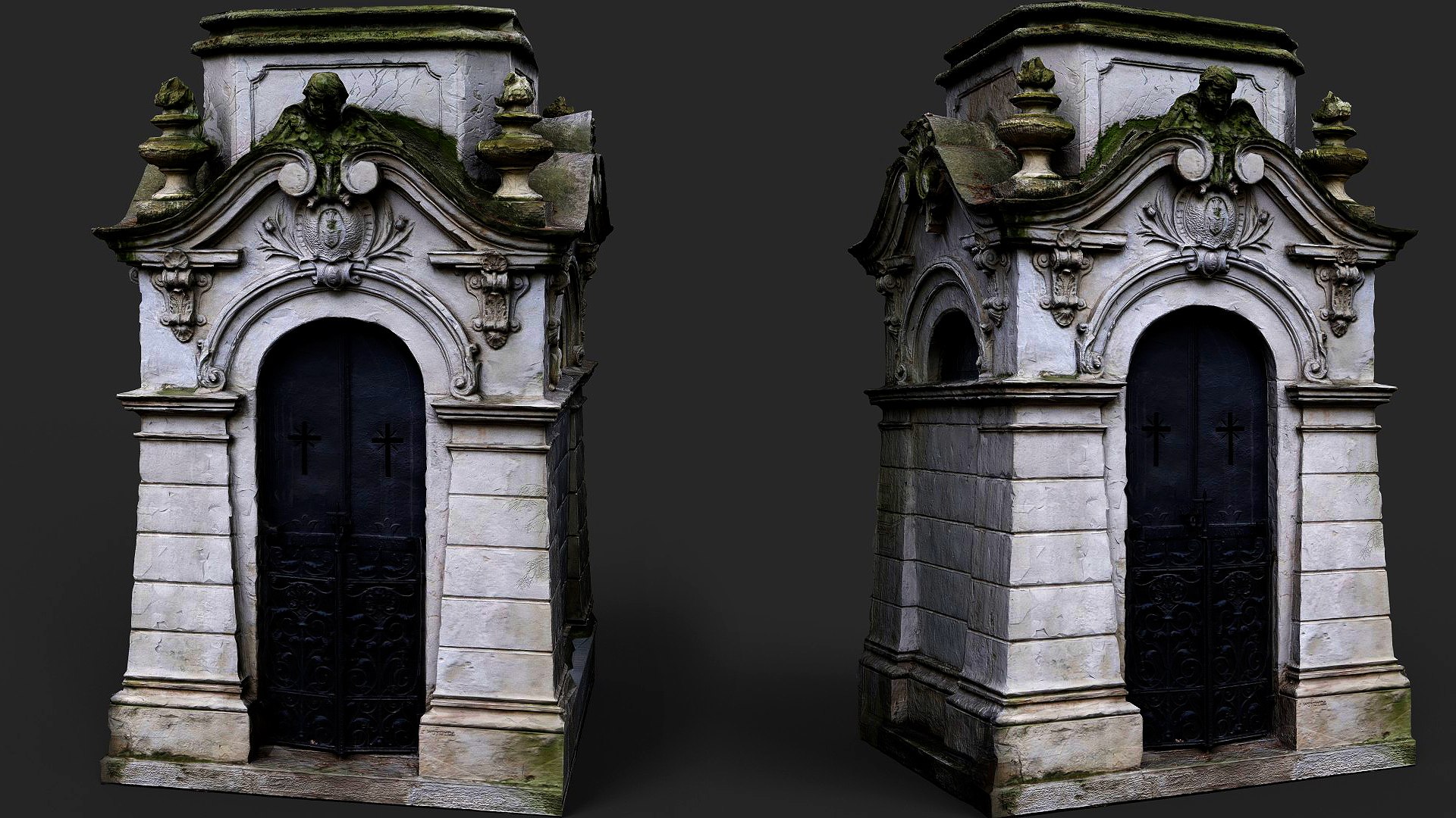 3D Graveyard Tomb Abandoned Mossy Temple Pt2 PBR Photogrammetry ...