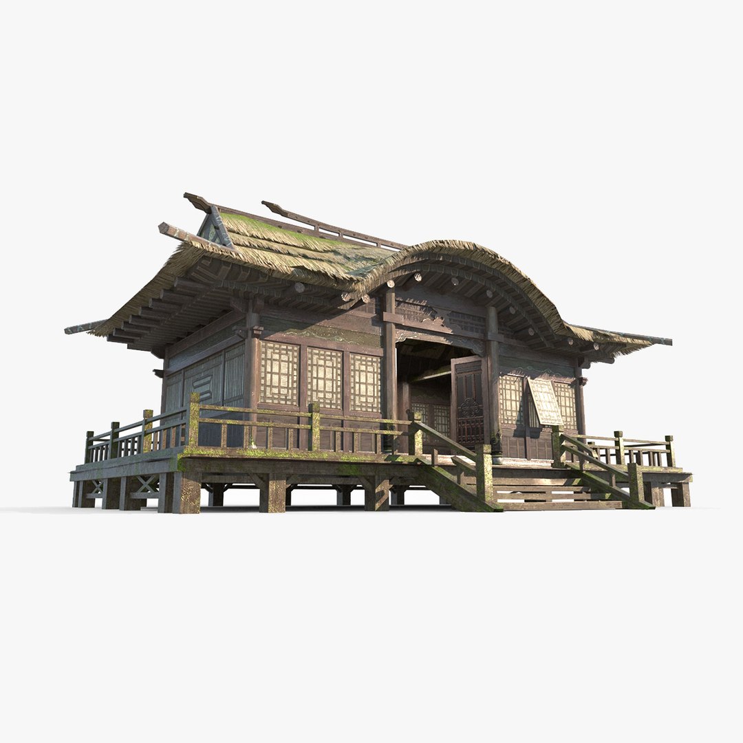 3D Model Asian Ancient Architecture Thatched Hut - TurboSquid 2034221