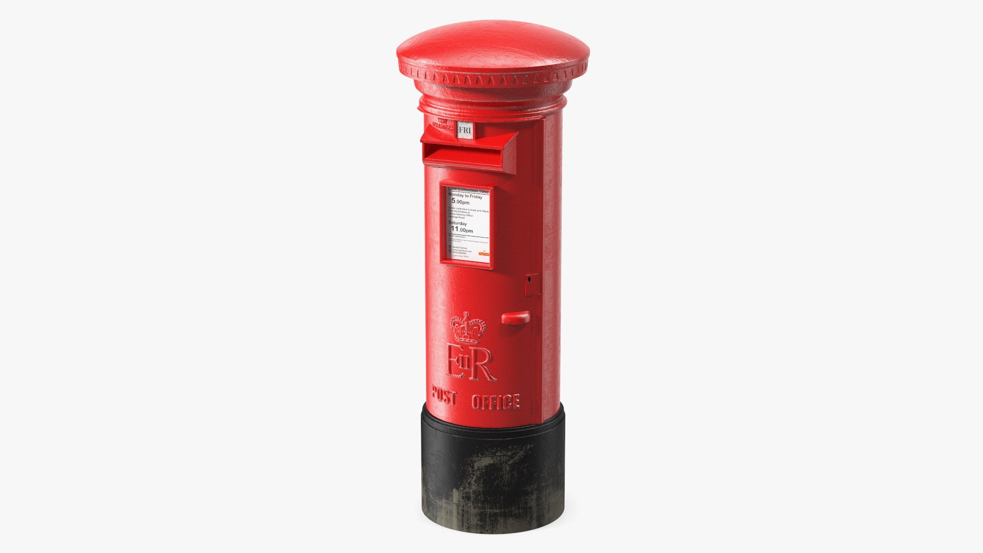 British Red Post Box 3D - TurboSquid 2133331