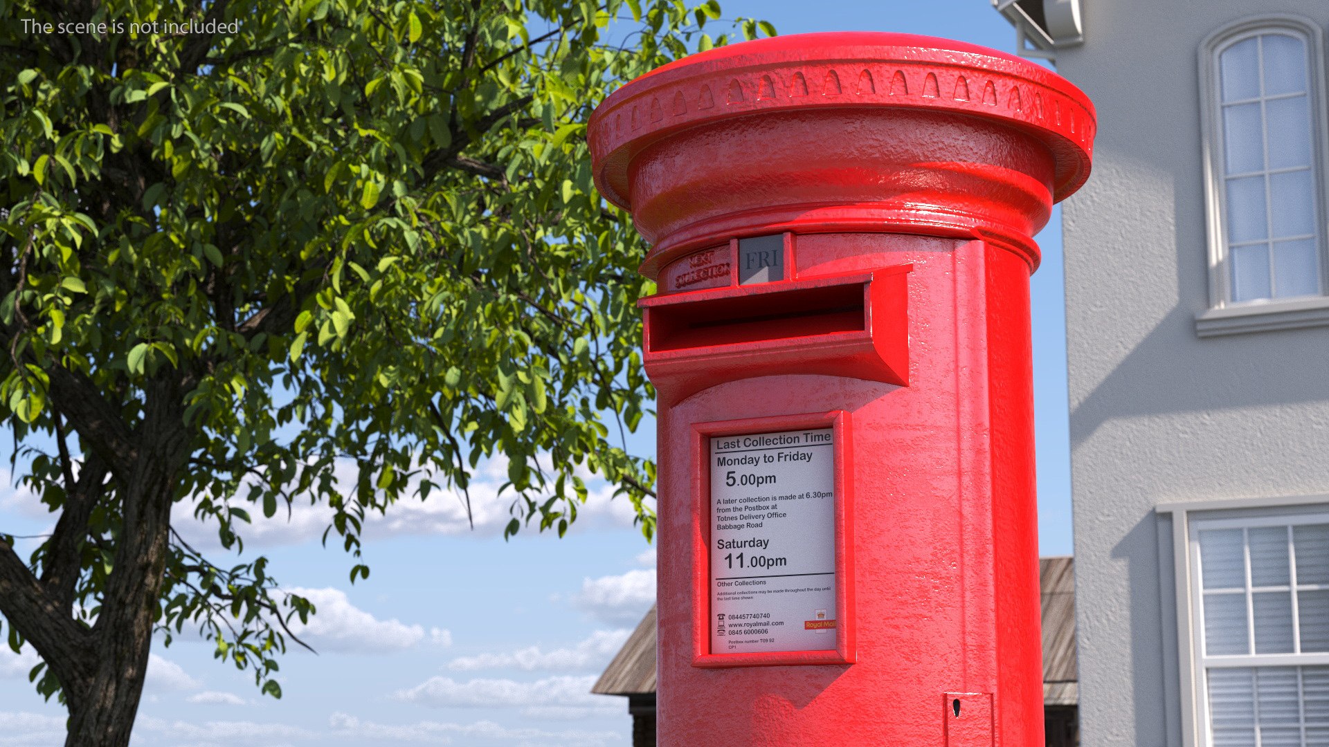 British Red Post Box 3D - TurboSquid 2133331