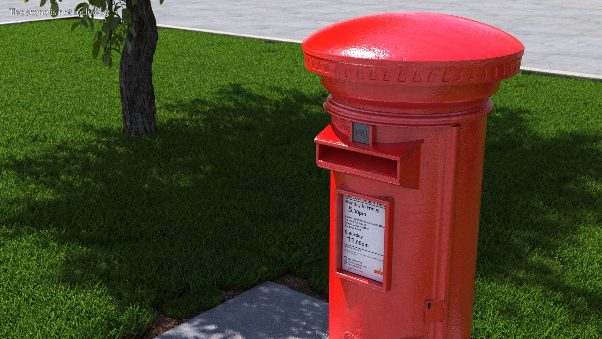 British Red Post Box 3D - TurboSquid 2133331