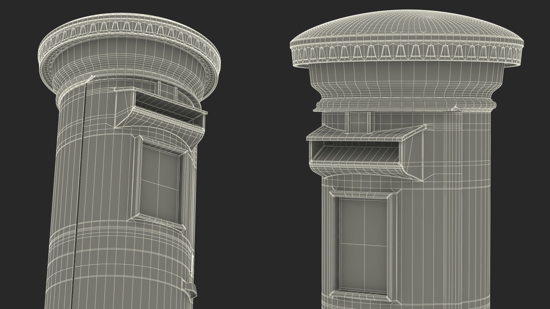 British Red Post Box 3D - TurboSquid 2133331