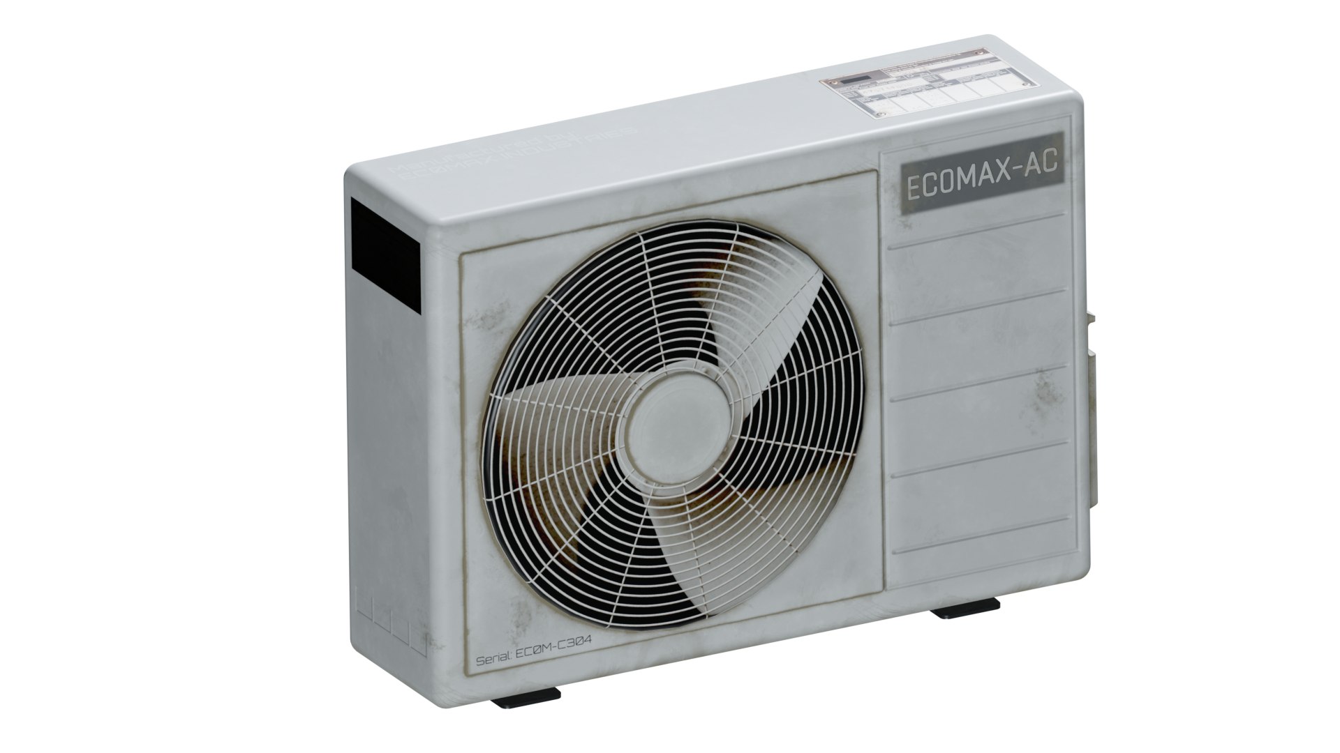 White Dirty Used AC Unit 3D - TurboSquid 2014469