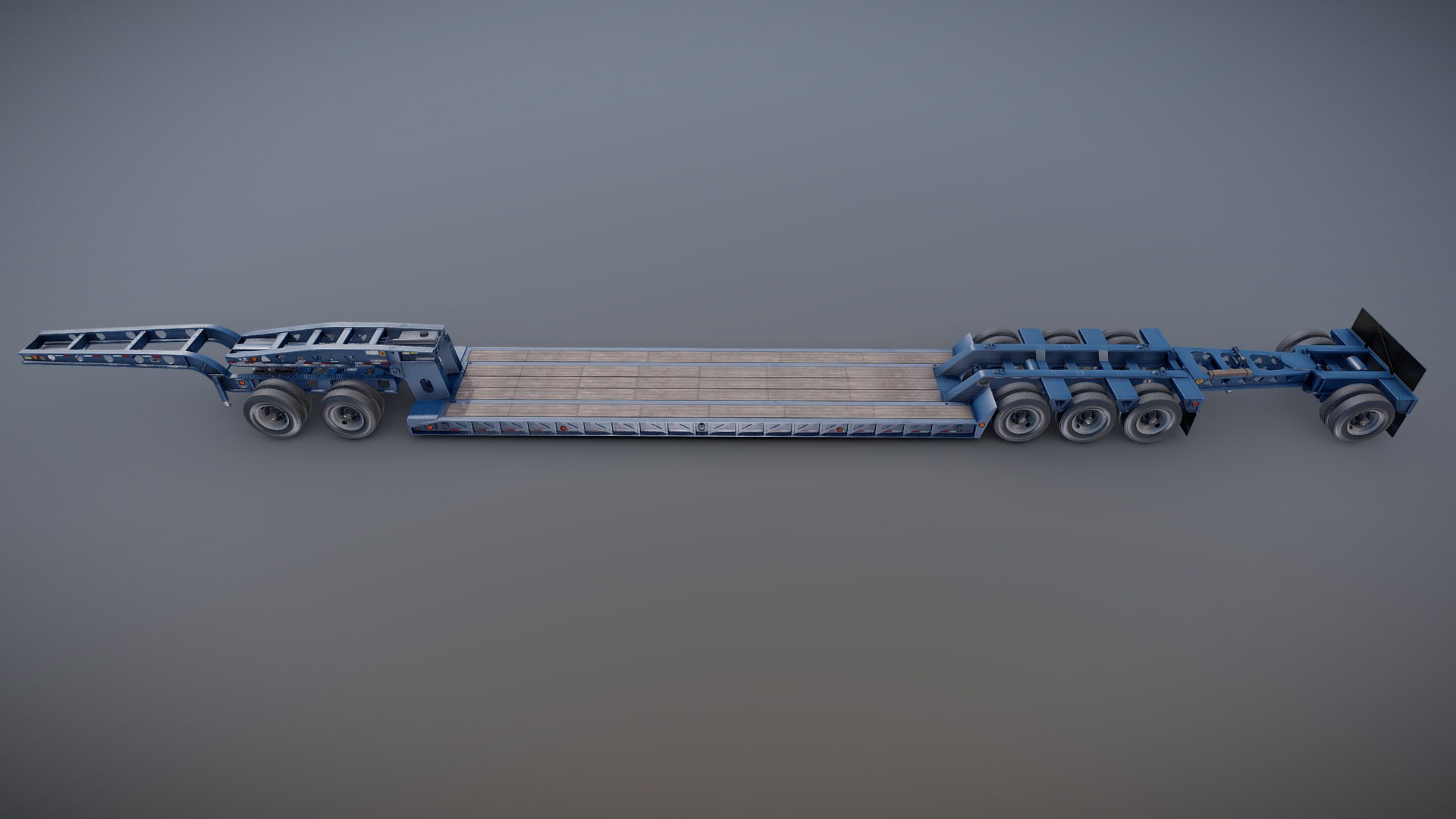 3D Lowboy Trailer Model - TurboSquid 2126509