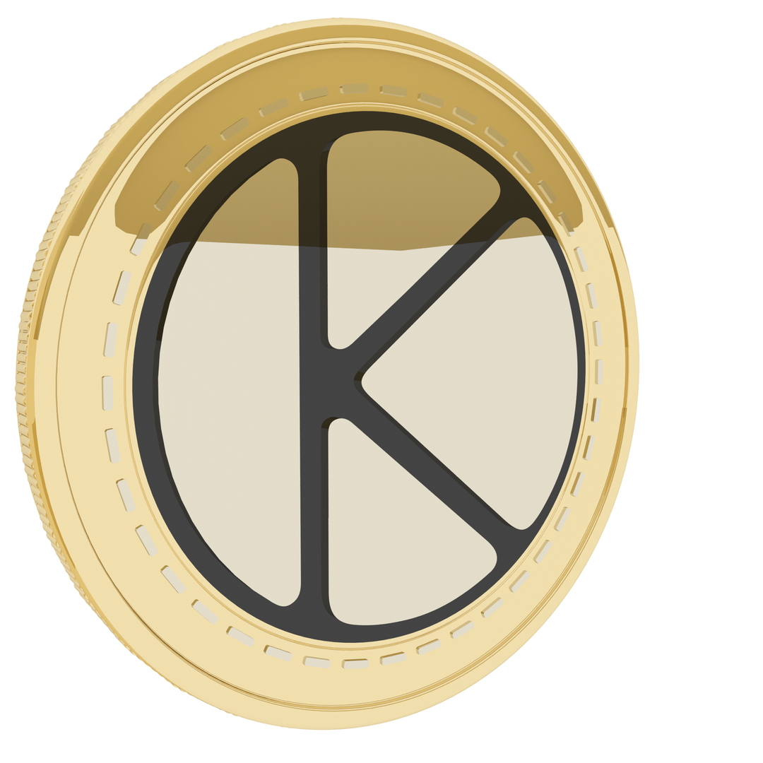 Kolin Cryptocurrency Gold Coin 3D - TurboSquid 1857045