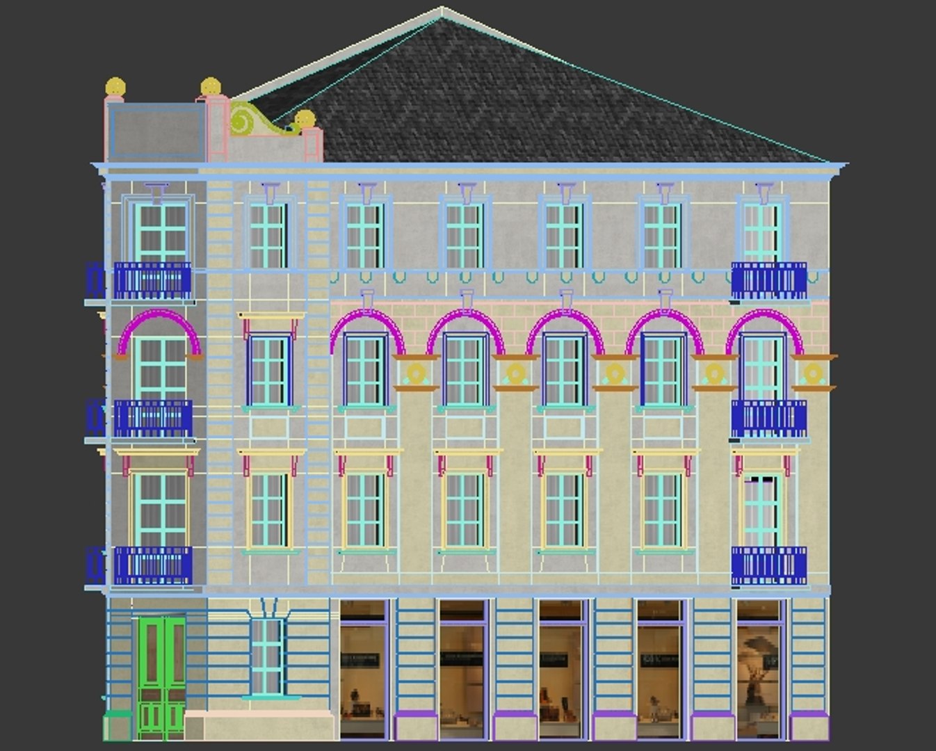 Tenement House 3d Model