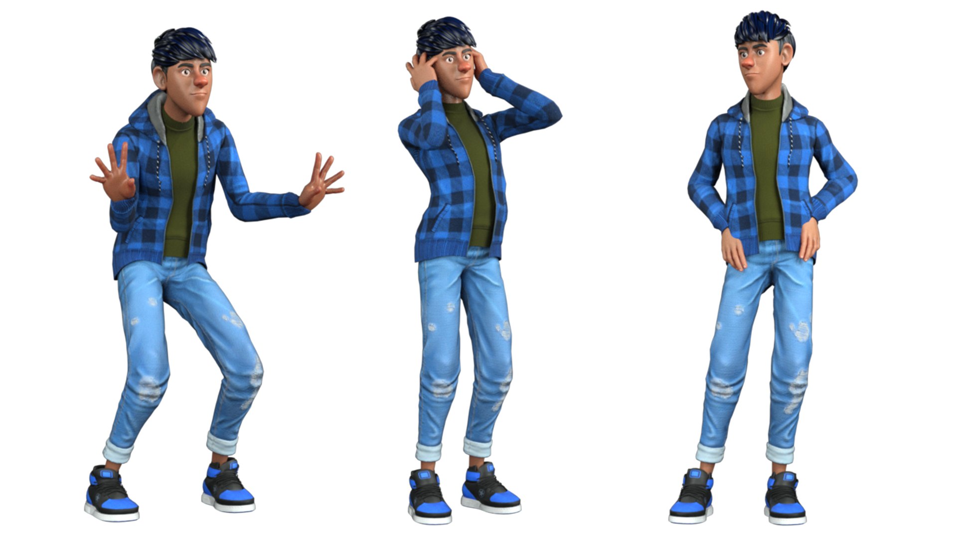 3D Cartoon Rigged Style Boy-Mason Character 3D Model Model - TurboSquid ...
