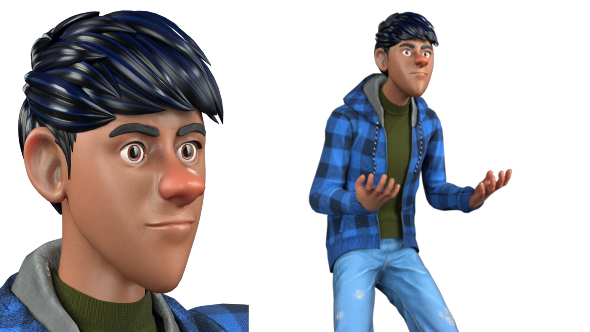 3D Cartoon Rigged Style Boy-Mason Character 3D Model Model - TurboSquid ...