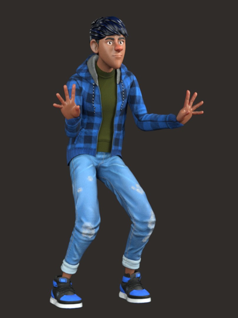 3D Cartoon Rigged Style Boy-Mason Character 3D Model Model - TurboSquid ...