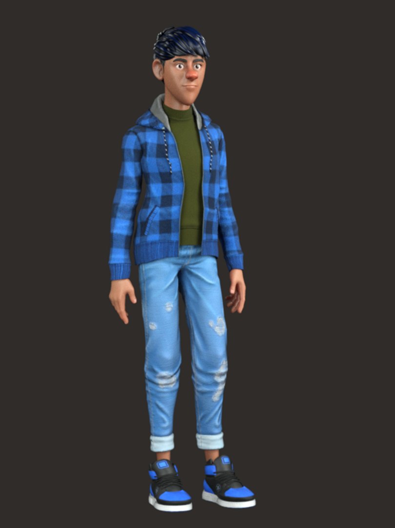 3D Cartoon Rigged Style Boy-Mason Character 3D Model Model - TurboSquid ...