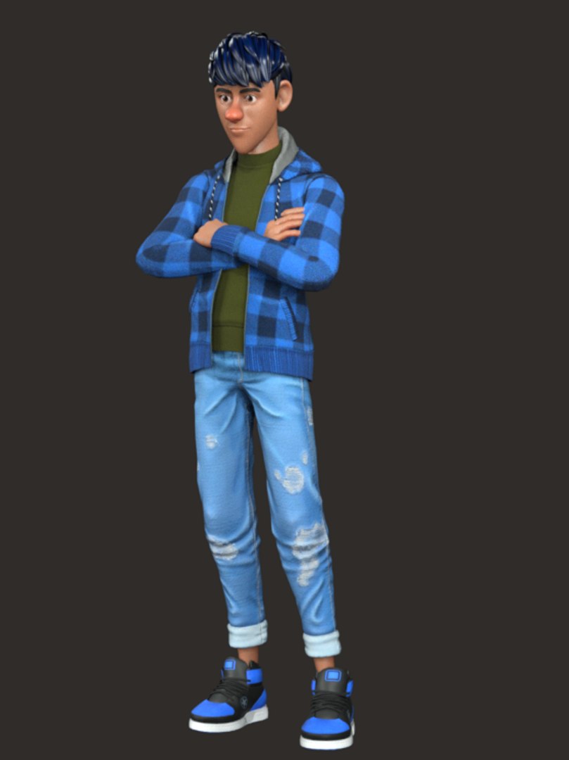 3D Cartoon Rigged Style Boy-Mason Character 3D Model Model - TurboSquid ...