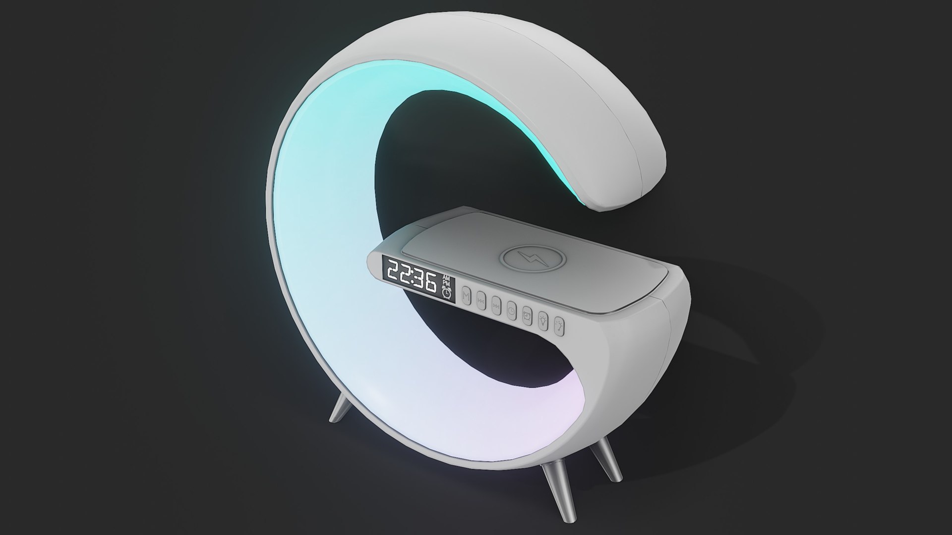 3D White Futuristic Table Lamp - TurboSquid 2111204