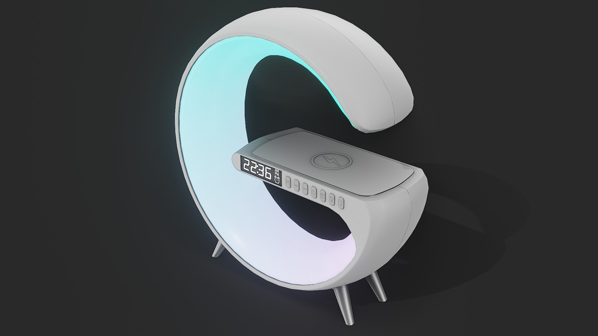 3D White Futuristic Table Lamp - TurboSquid 2111204