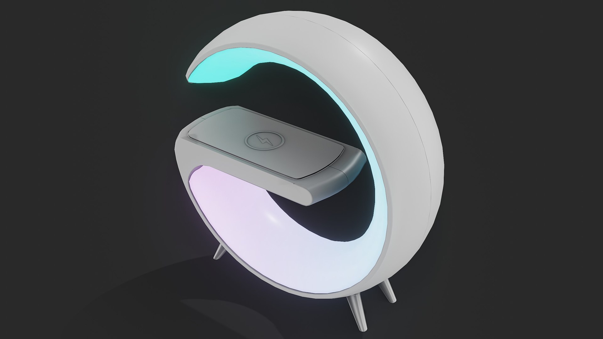 3D White Futuristic Table Lamp - TurboSquid 2111204