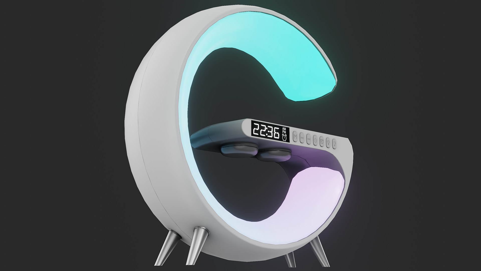 3D White Futuristic Table Lamp - TurboSquid 2111204
