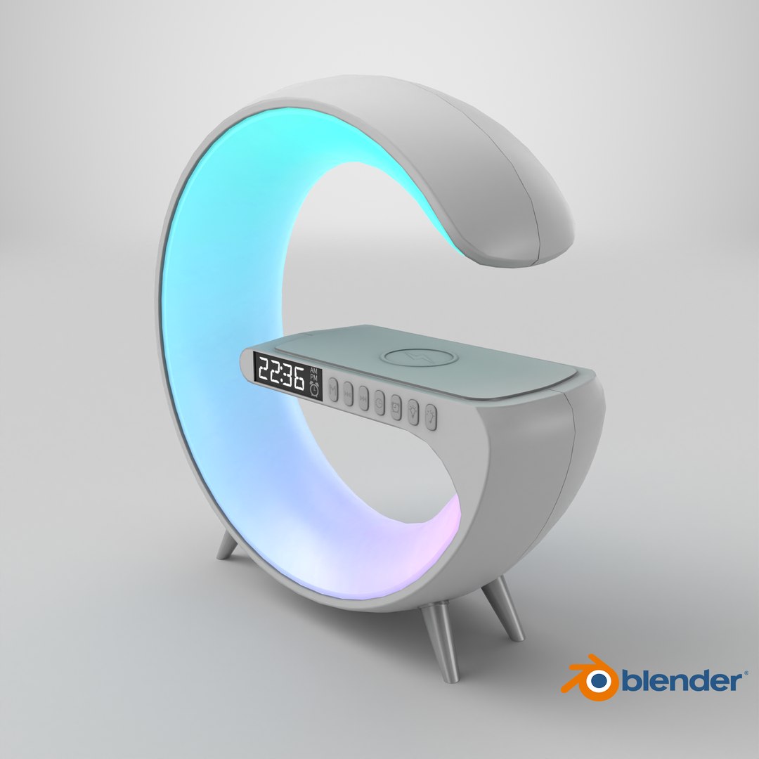 3D White Futuristic Table Lamp - TurboSquid 2111204