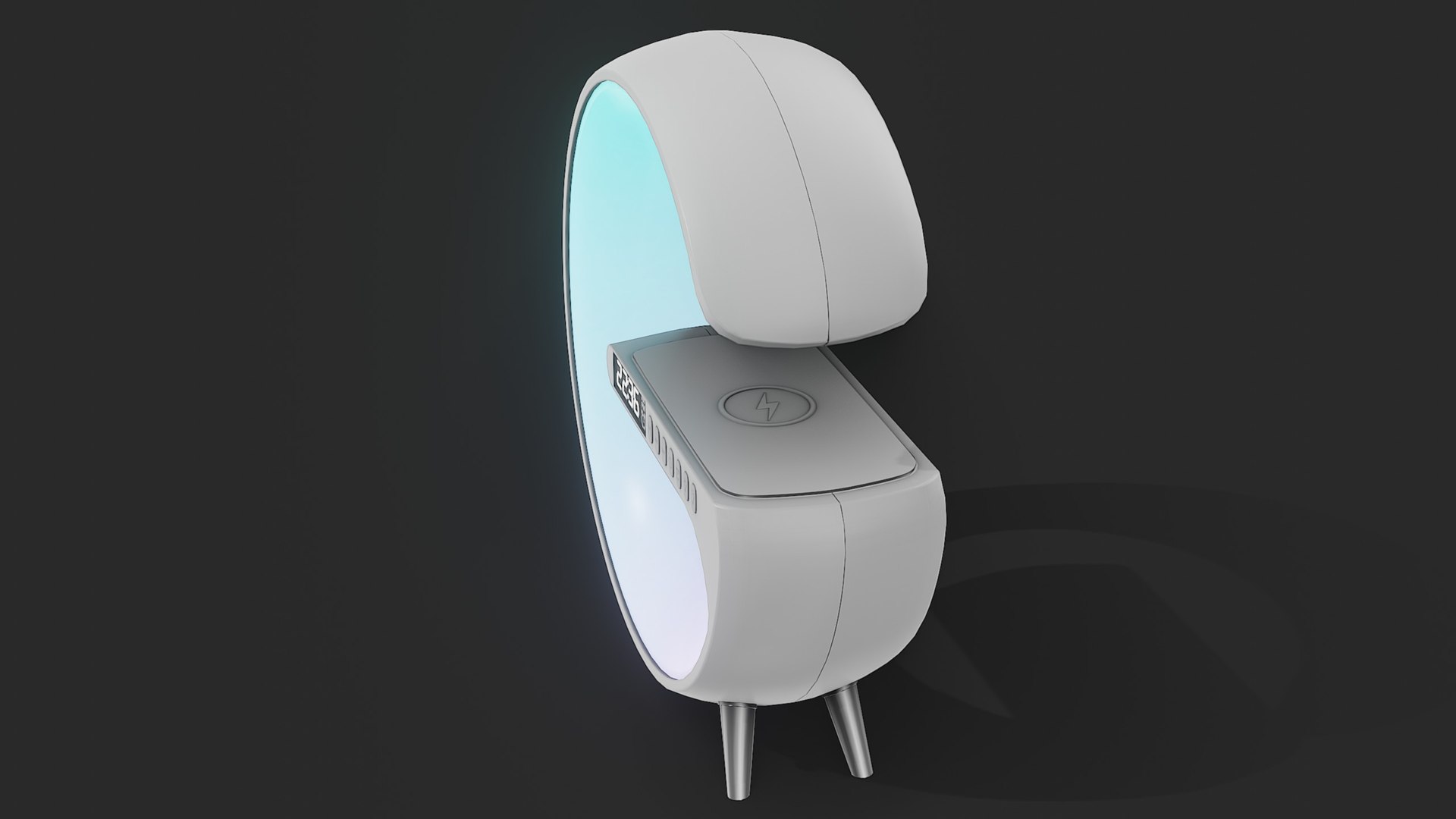 3D White Futuristic Table Lamp - TurboSquid 2111204