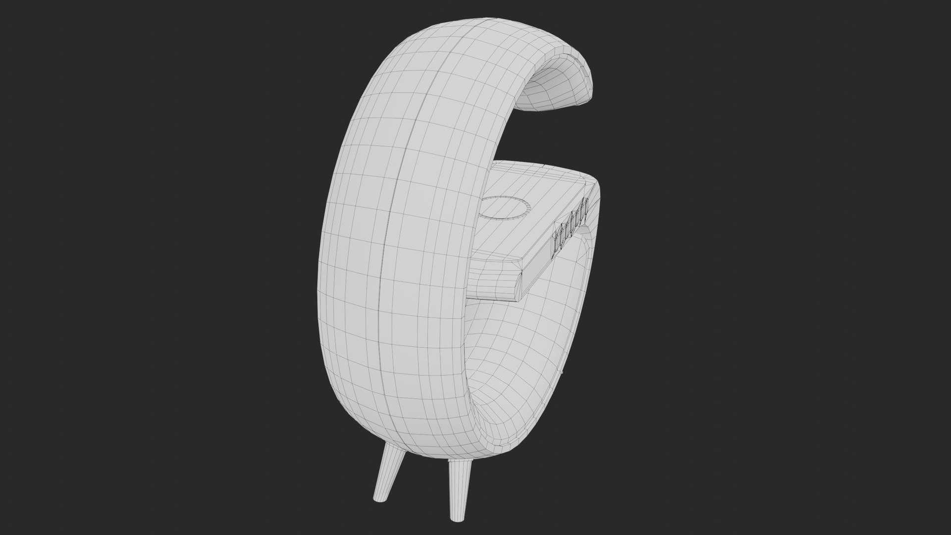 3D White Futuristic Table Lamp - TurboSquid 2111204