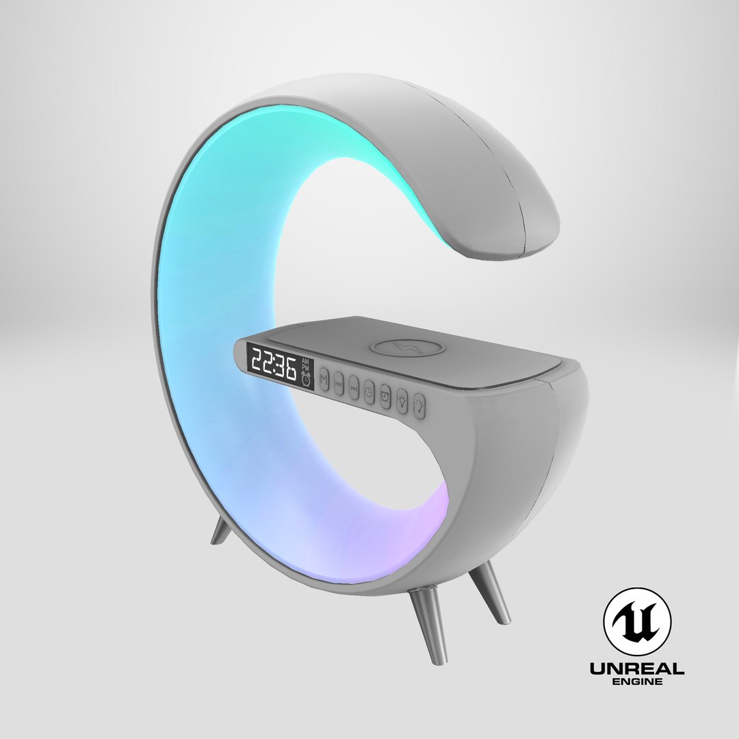 3D White Futuristic Table Lamp - TurboSquid 2111204