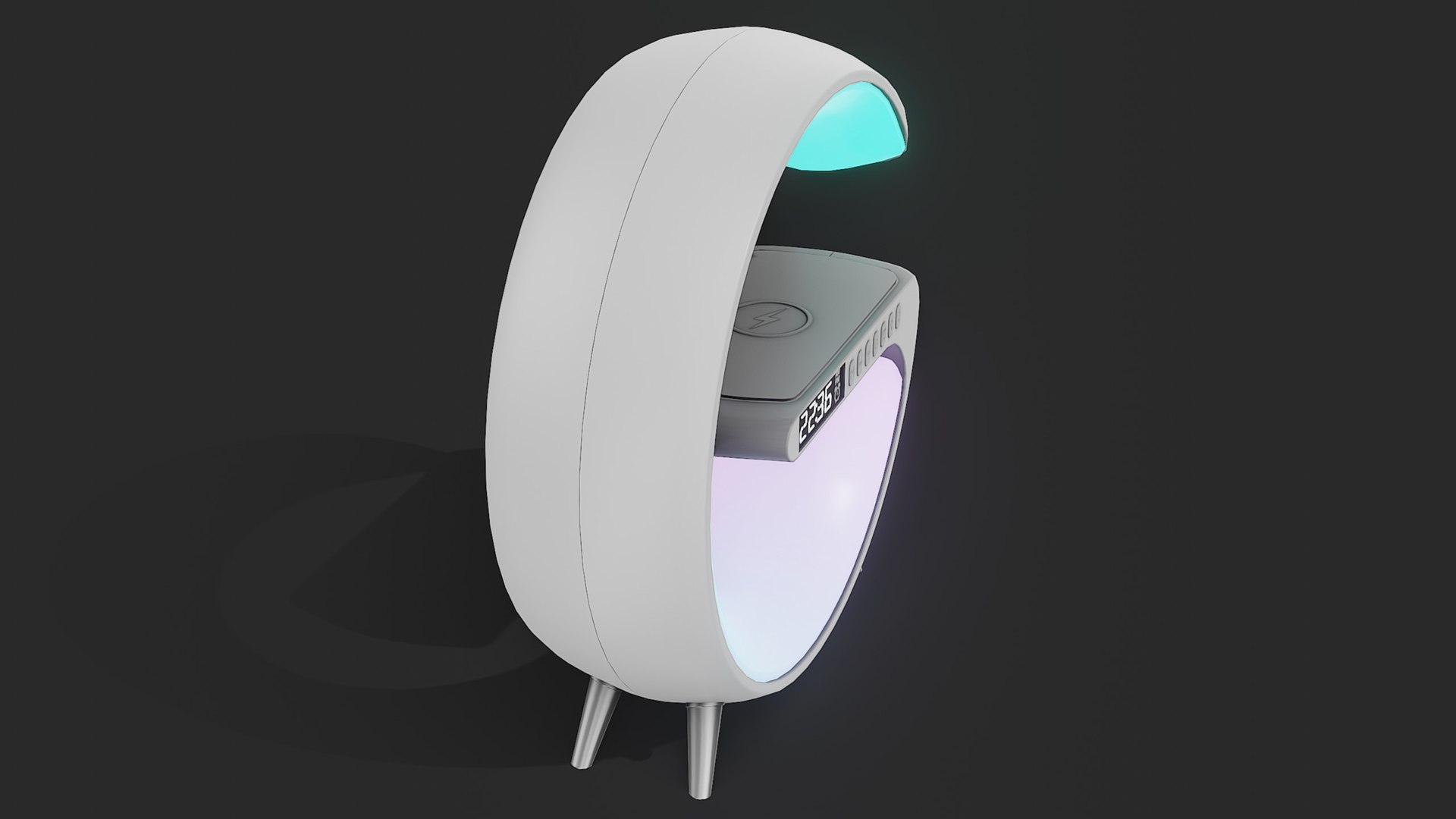 3D White Futuristic Table Lamp - TurboSquid 2111204