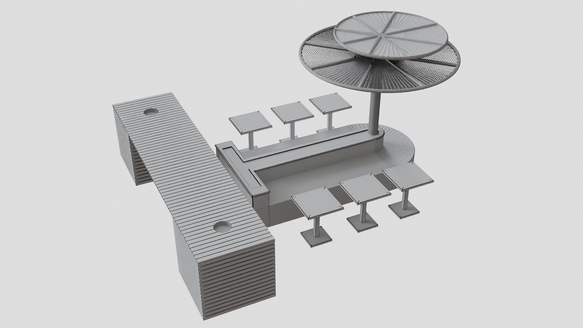 3D Food Court Model - TurboSquid 1556480