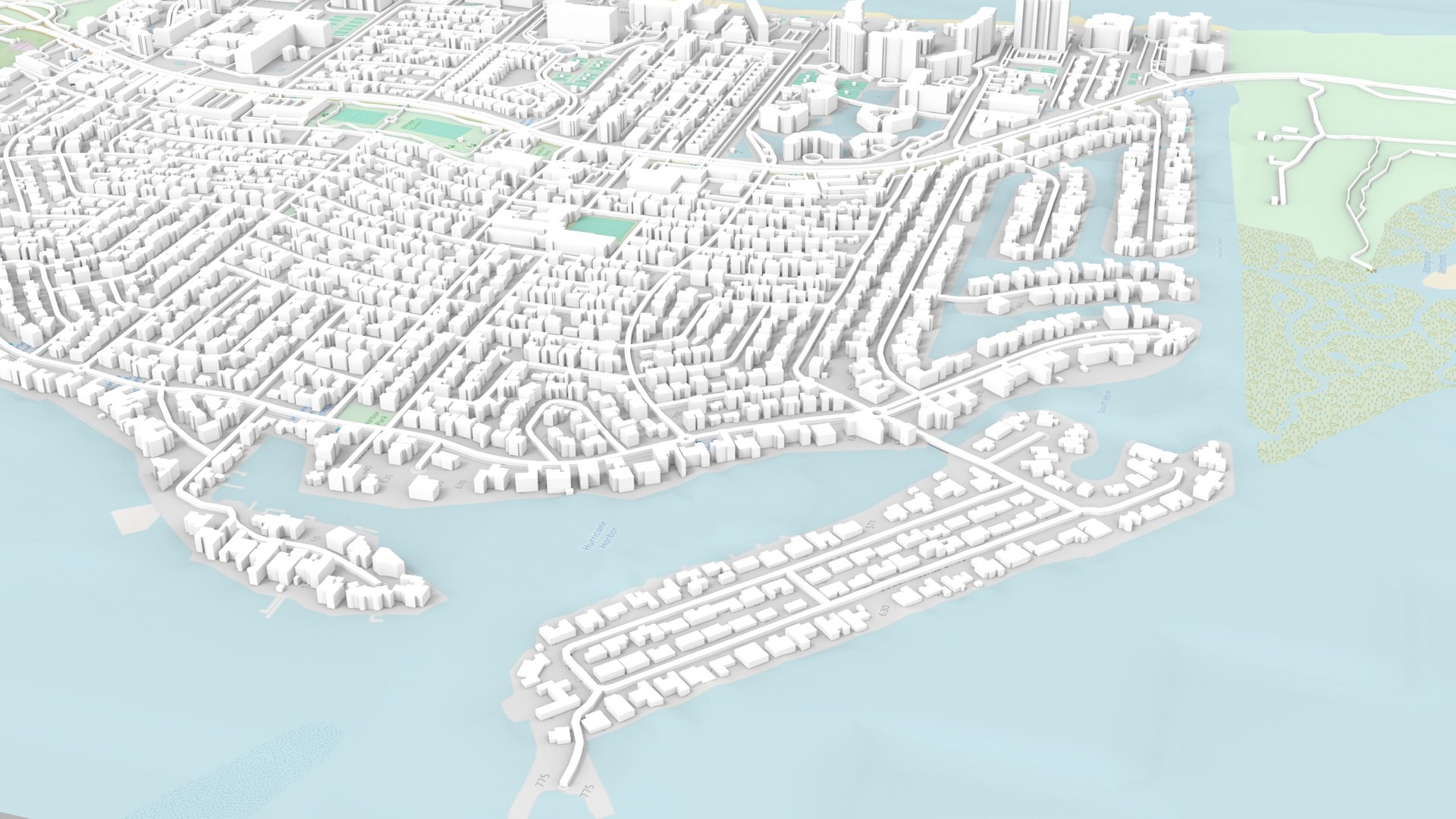 3D Cityscape Key Biscayne Florida United States - TurboSquid 2320124