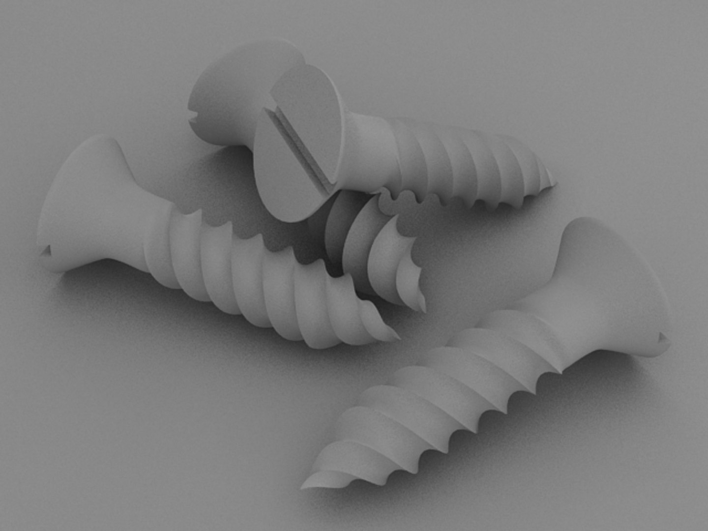 Wood Screw 3d Model