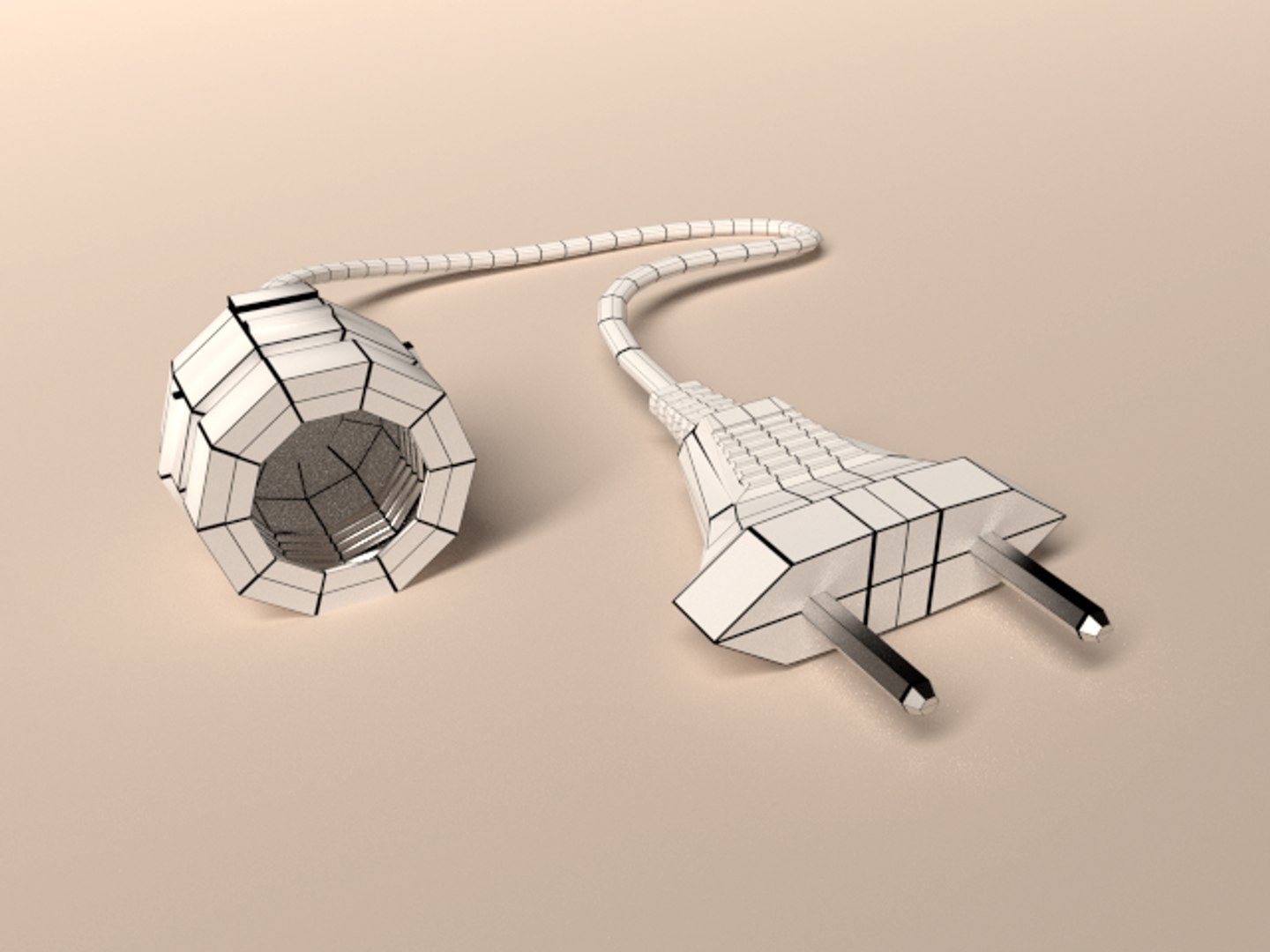 Wired Connector 3d Model