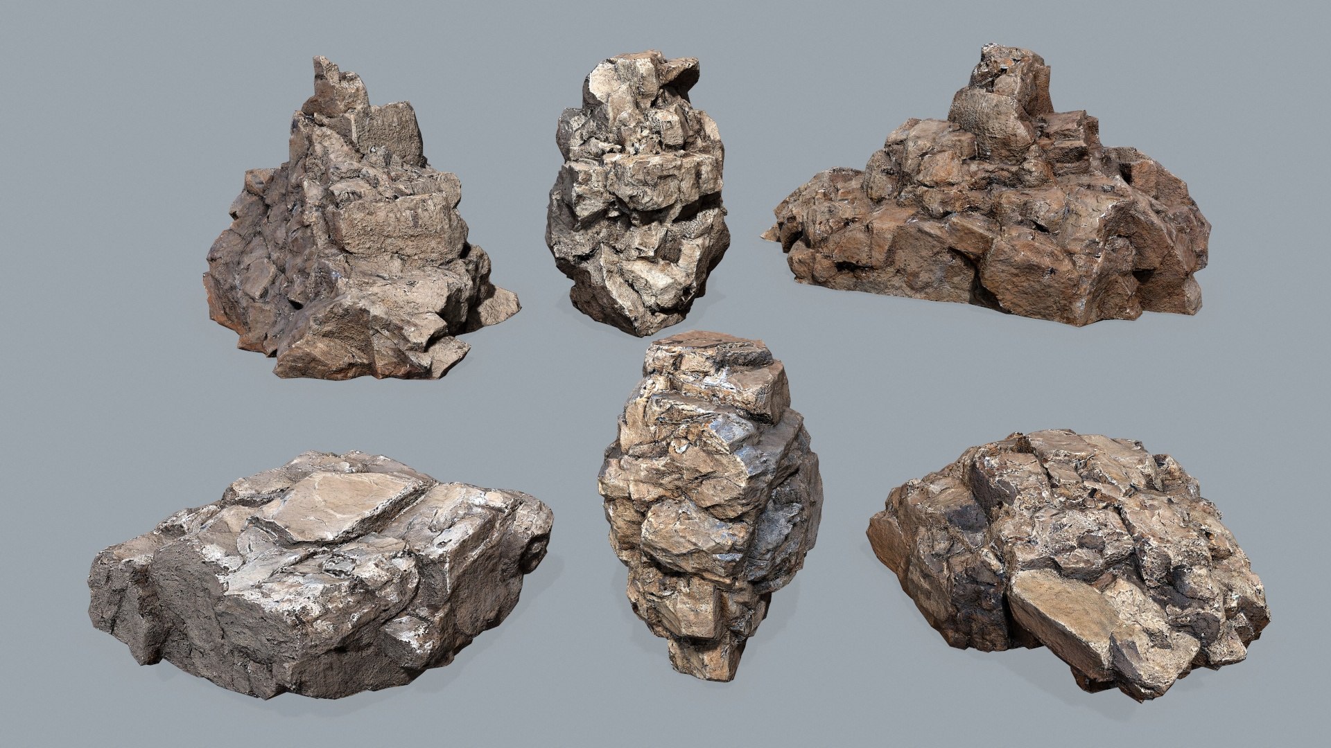3D Desert Rocks Model - TurboSquid 2207345
