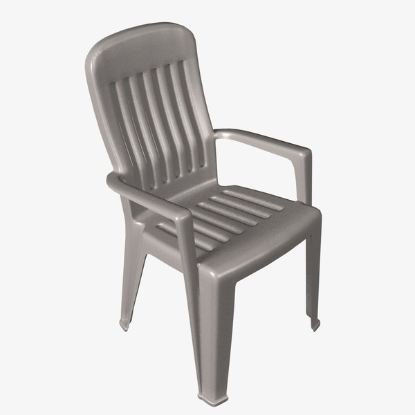 3d model of stackable patio chair