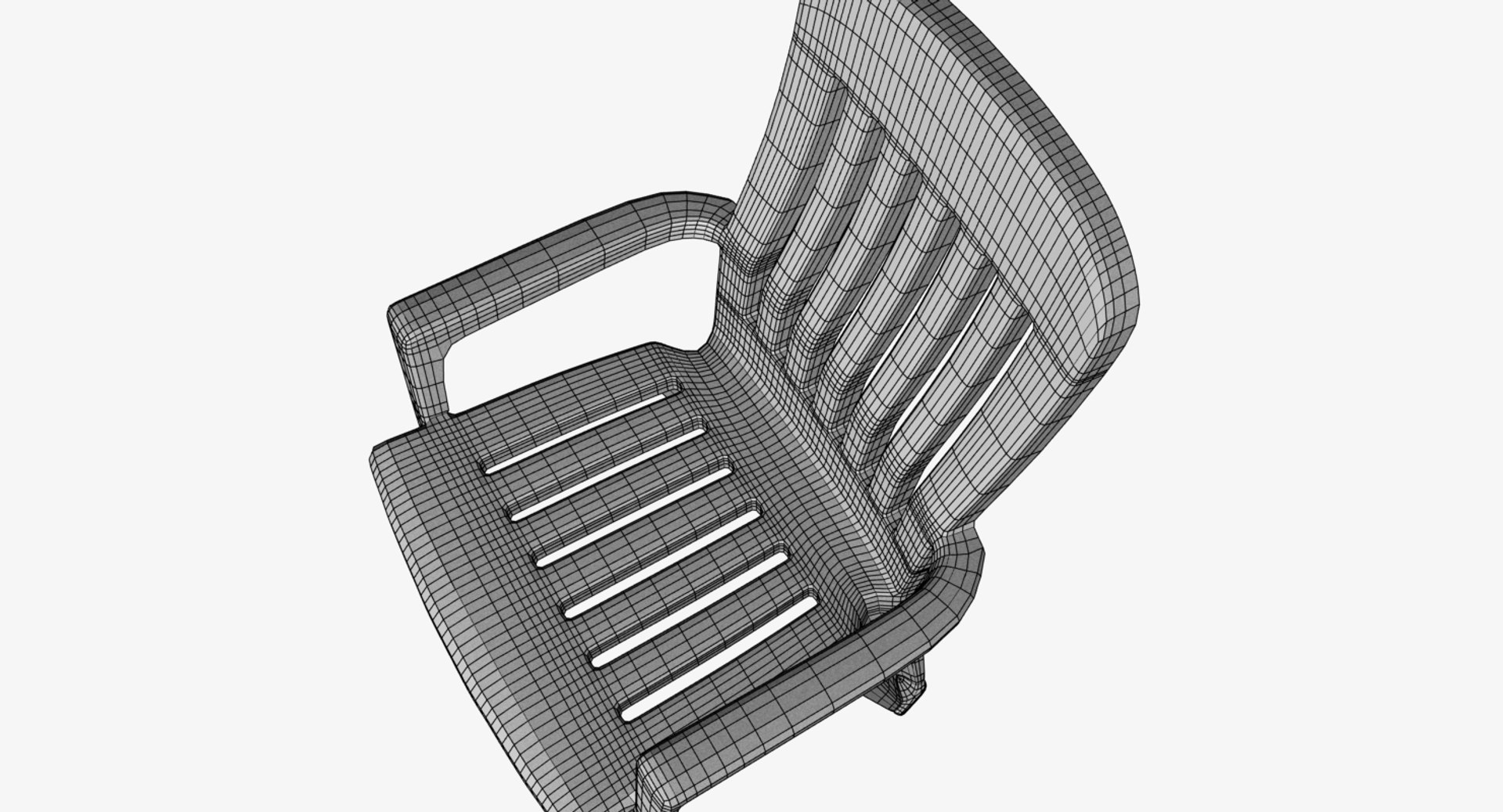 3d Model Of Stackable Patio Chair