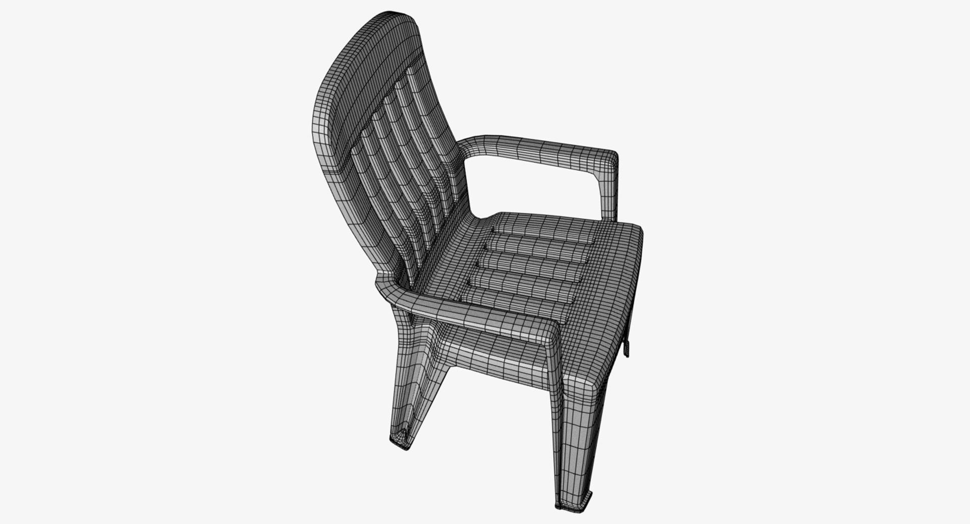 3d Model Of Stackable Patio Chair
