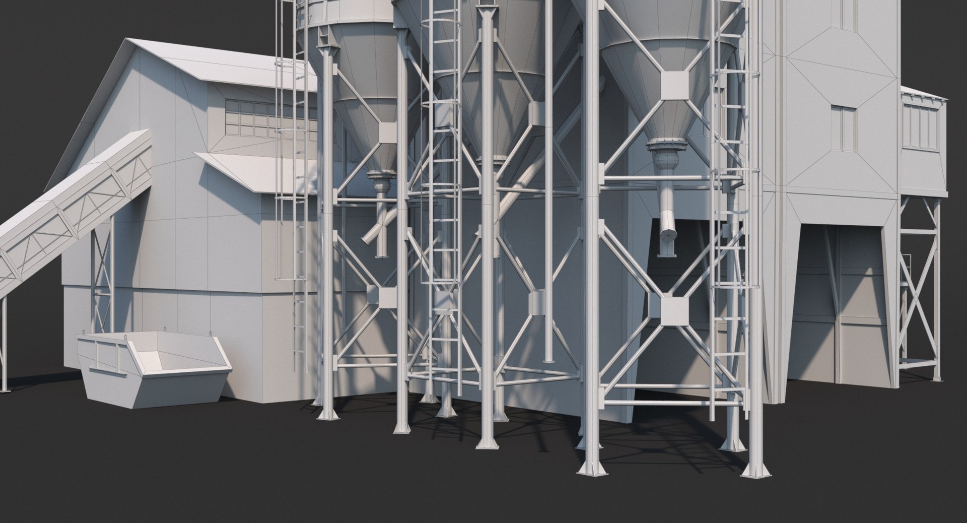 Cement Plant Factory 3D Model - TurboSquid 1433916