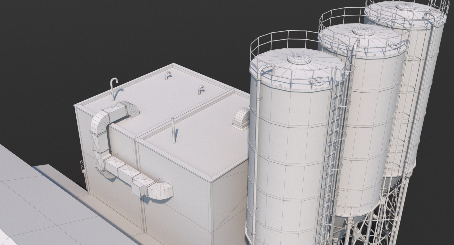 Cement Plant Factory 3D Model - TurboSquid 1433916