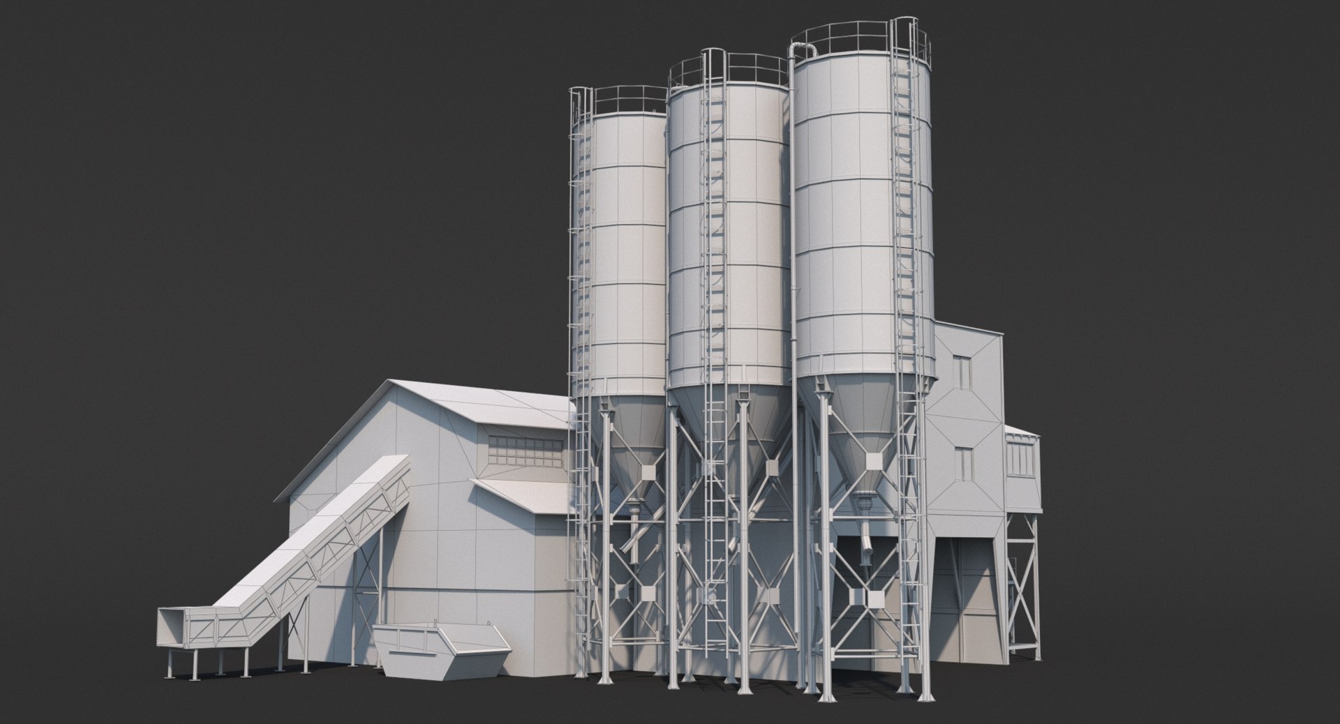 Cement Plant Factory 3D Model - TurboSquid 1433916