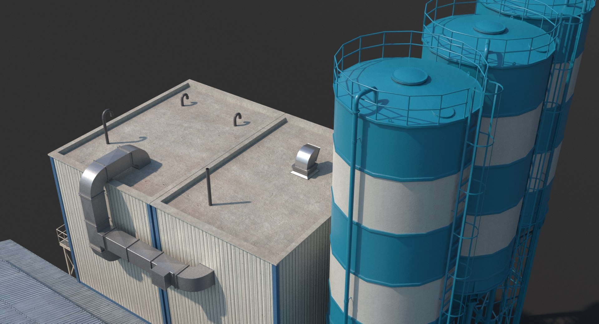 Cement Plant Factory 3D Model - TurboSquid 1433916