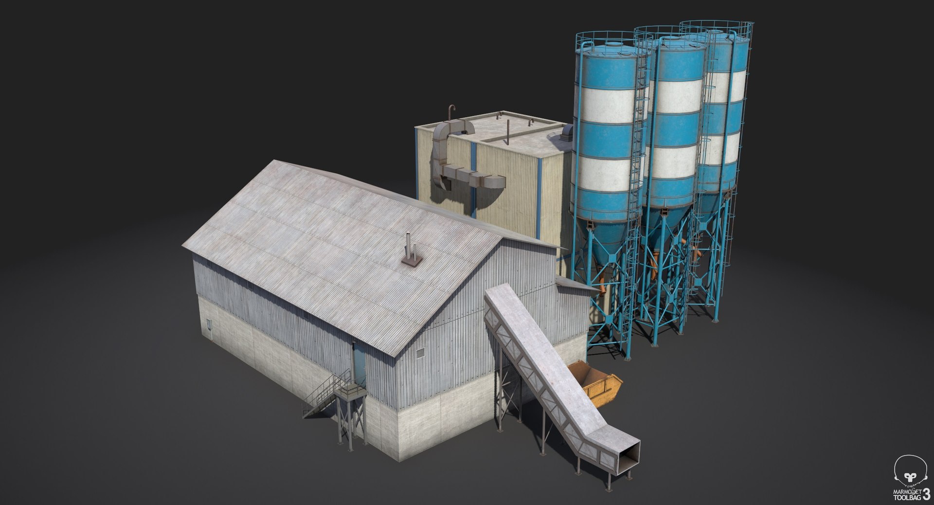 Cement Plant Factory 3D Model - TurboSquid 1433916
