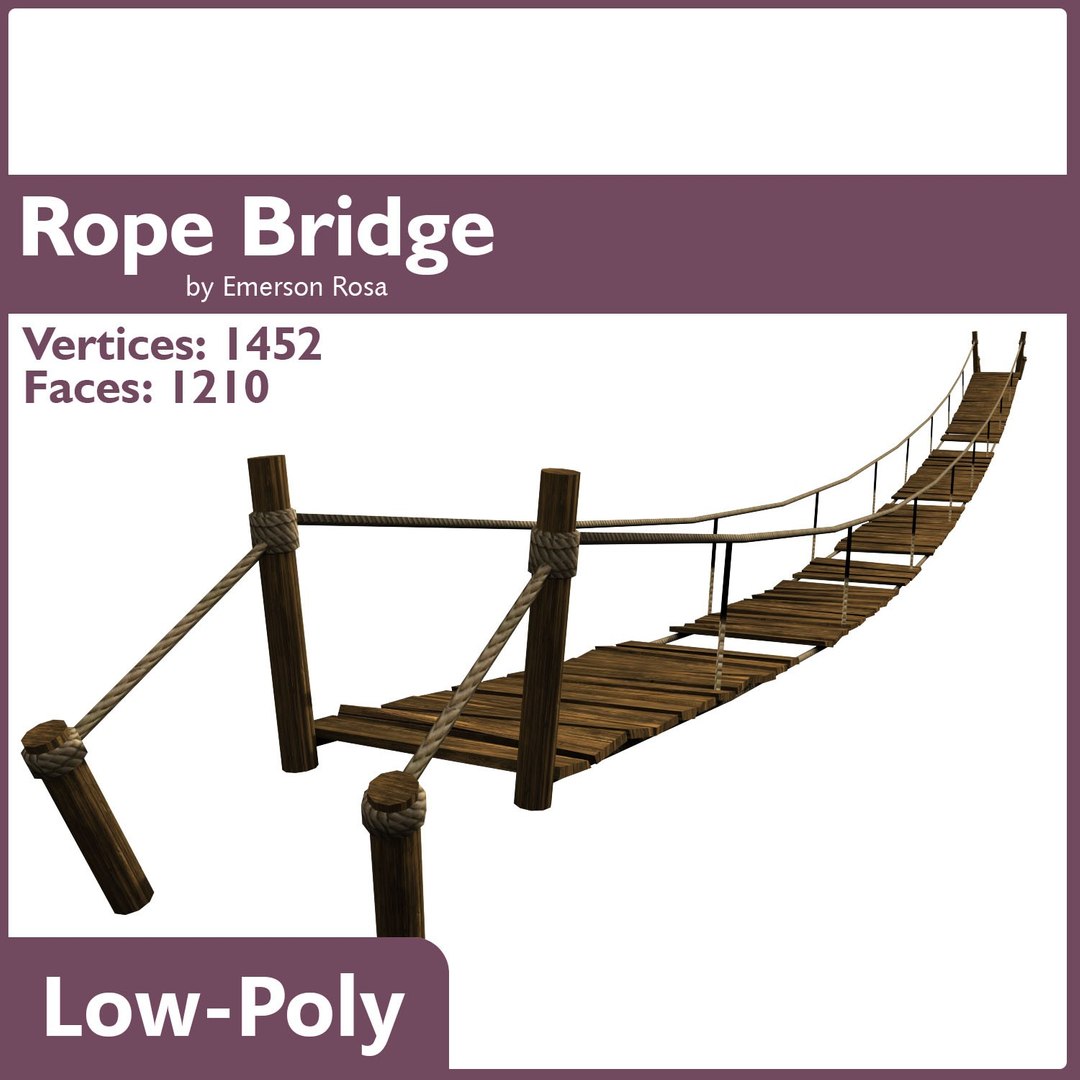 Rope Bridge 3d Model