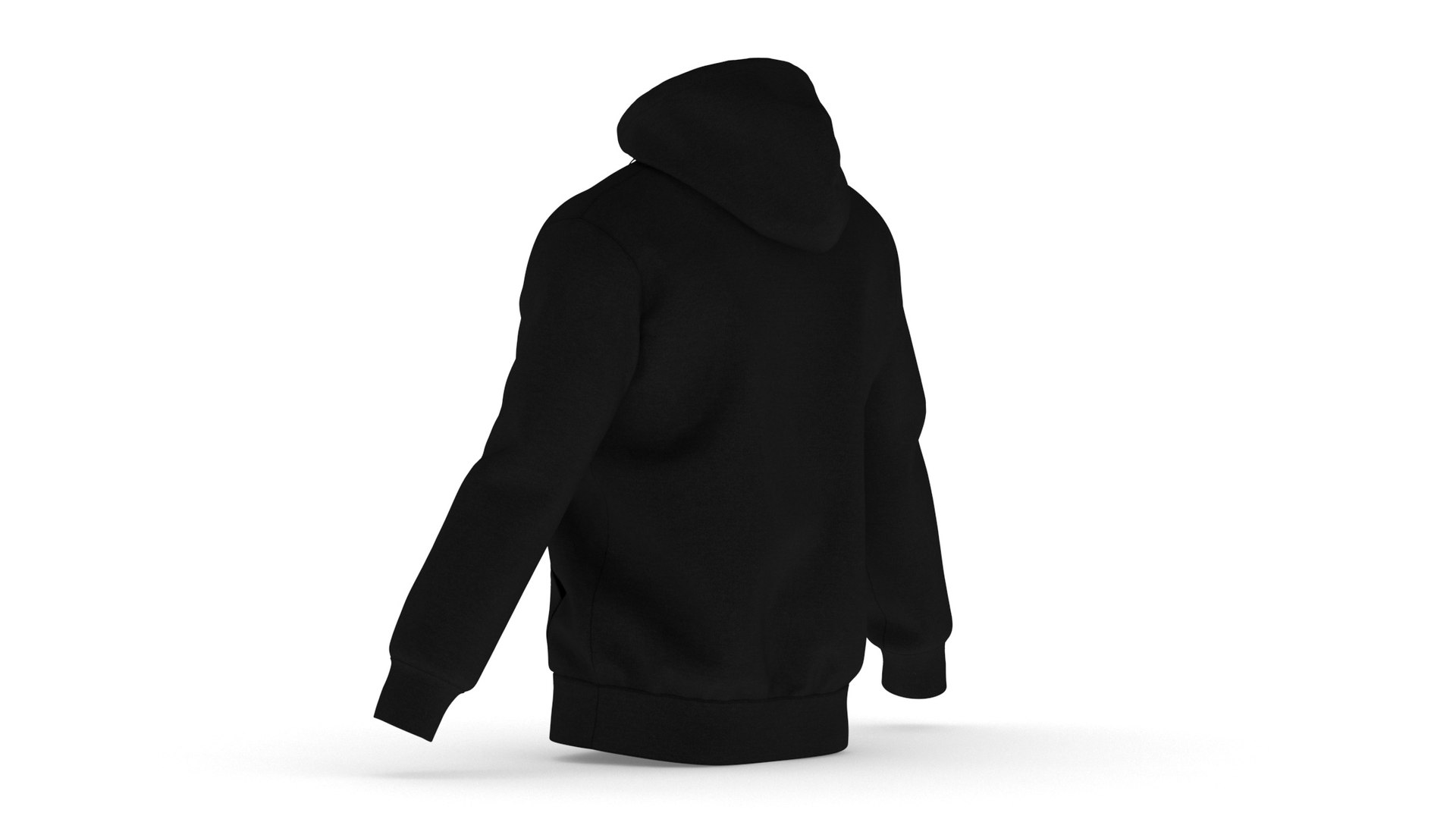 Hoodie Zip Generic Black Model - TurboSquid 2140278
