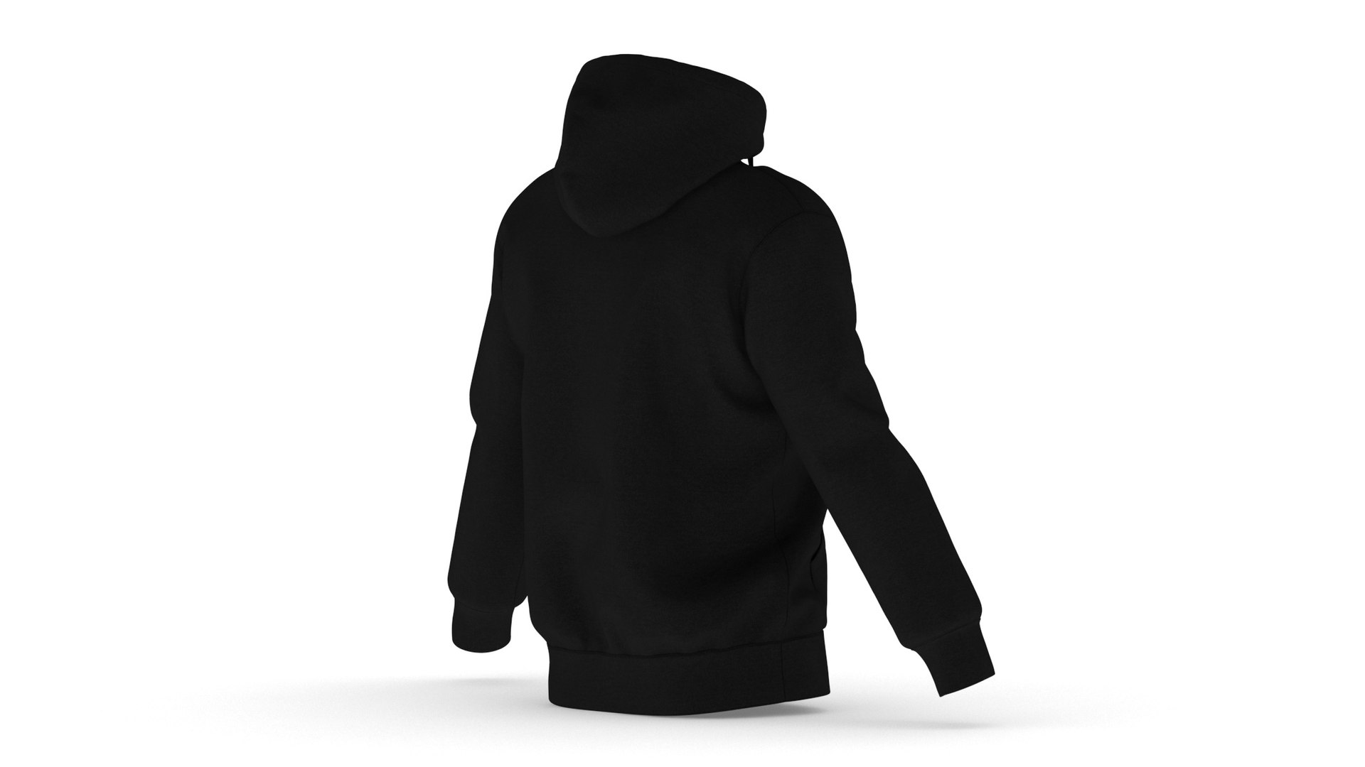 Hoodie Zip Generic Black Model - TurboSquid 2140278