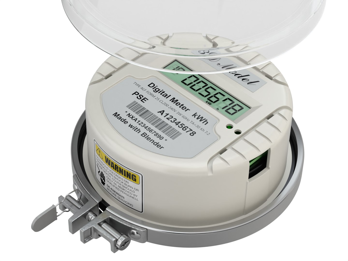 Smart Electric Meter 3D Model - TurboSquid 2208941