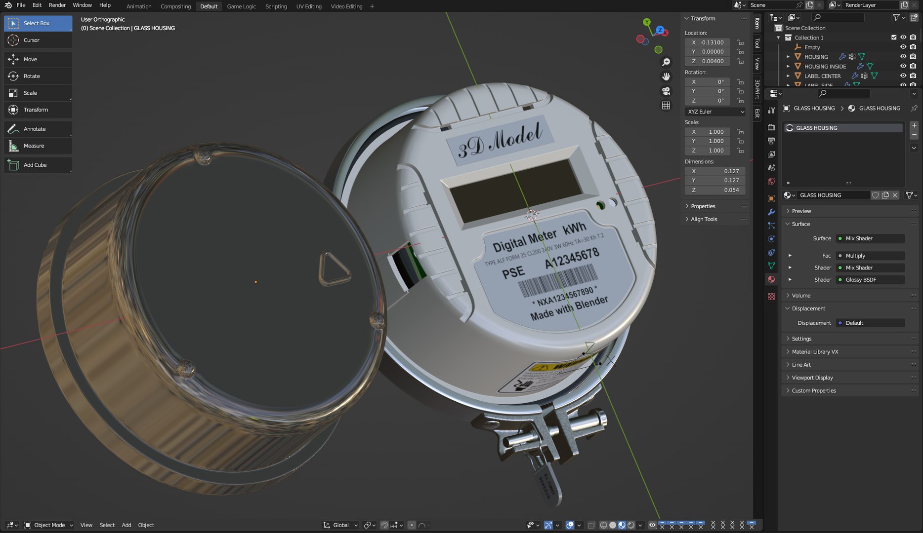 Smart Electric Meter 3D Model - TurboSquid 2208941